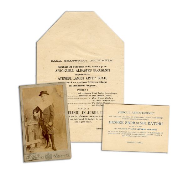 Andrei Popovici, fotografie format carte-de-visite și două inv