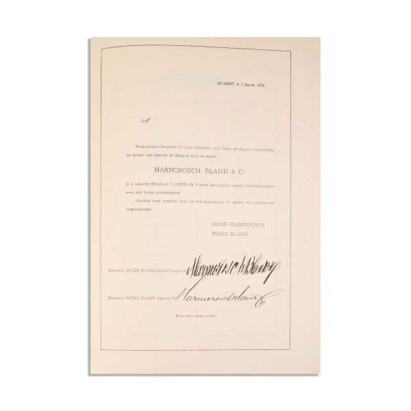 Banca Marmorosch Blank & Co., tipărit pentru C. Coandă, 1923