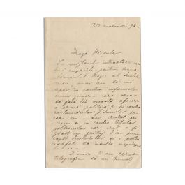 Nicolae Filipescu, scrisoare olografă, 1896