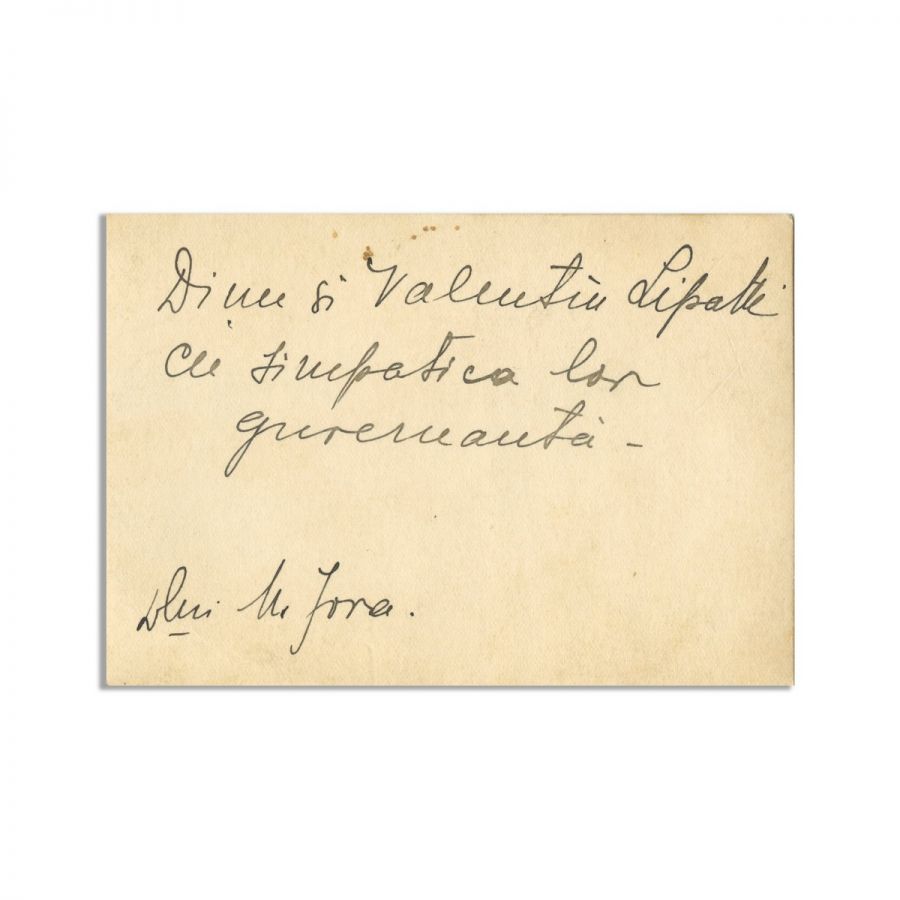 Dinu și Valentin Lipatti alături de guvernanta lor, fotografie
