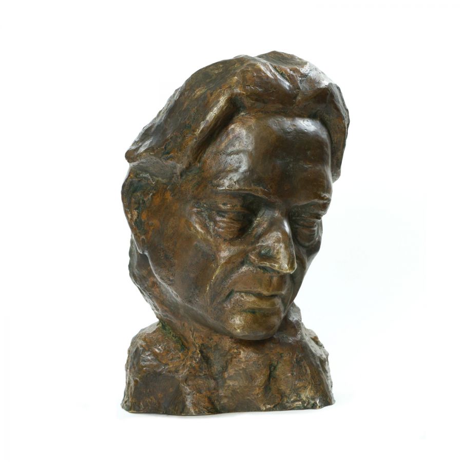 Oscar Han, Portretul lui George Enescu, bronz patinat