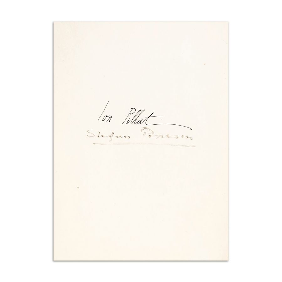 Ion Pillat, Ștefan Popescu, Florica, cu autografele autorilor