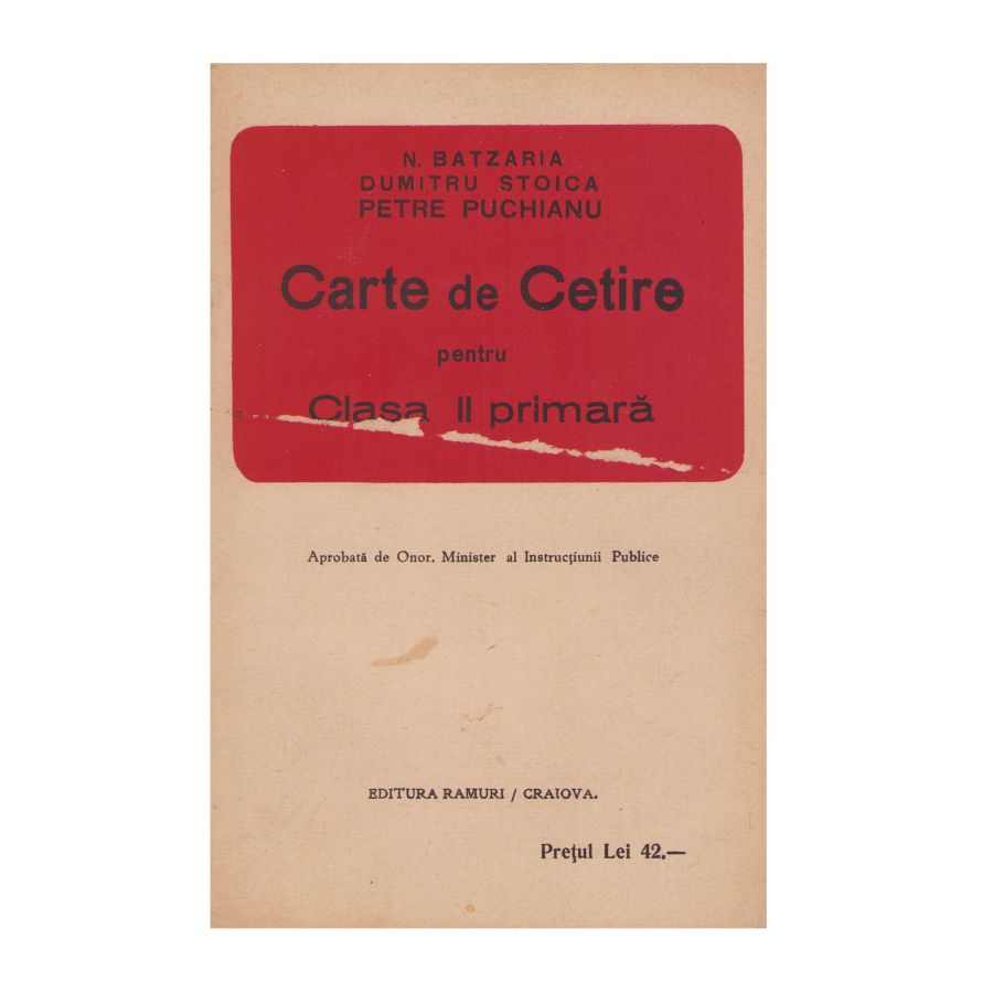 N. Batzaria, Carte de citire pentru clasa a II-a primară