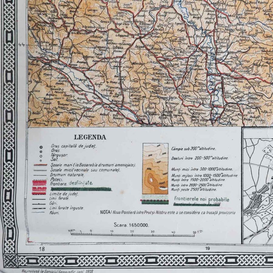 Harta României și a țărilor vecine, 1918