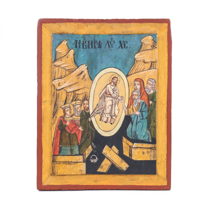 Icoană românească, Învierea lui Iisus Hristos, tempera pe lemn