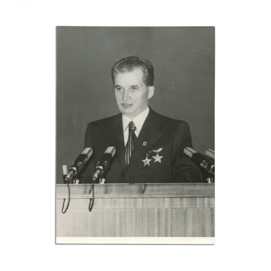 Nicolae Ceaușescu, colecție de 9 fotografii de presă