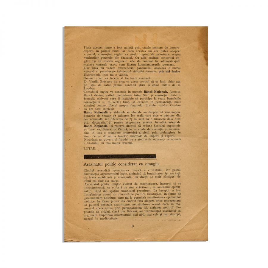 Publicația „CONTIMPORANUL”, Anul I, Nr. 6
