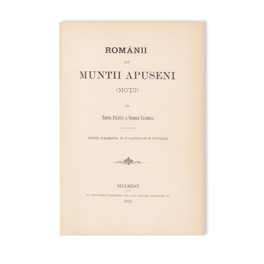 T. Frâncu, G. Candrea, Românii din Munții Apuseni (Moții), 1888