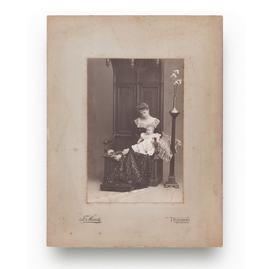 Principesa Maria și fiica sa, Mărioara, fotografie de epoc