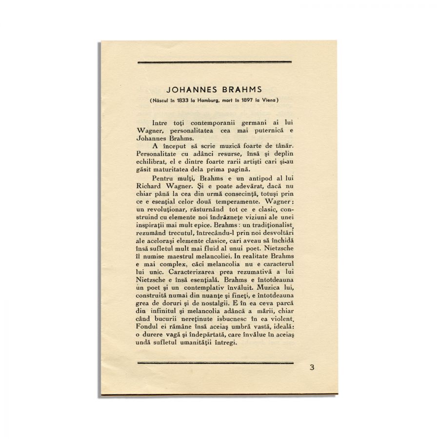 Program, Concert simfonic festiv, Ateneul Român, 1943