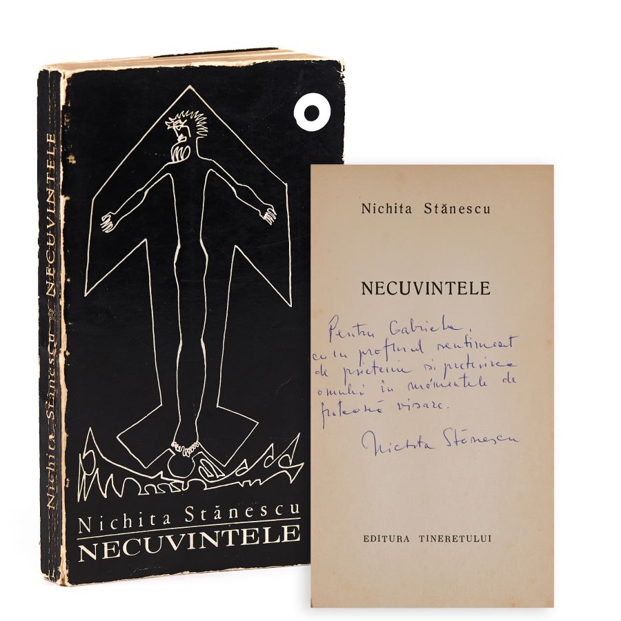 Nichita Stănescu, Necuvintele, 1969, cu dedicație olografă