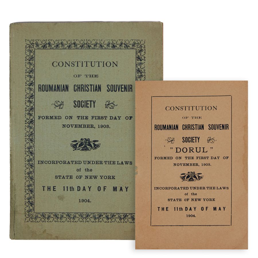 Constitution of the Roumanian Christian Souvenir Society