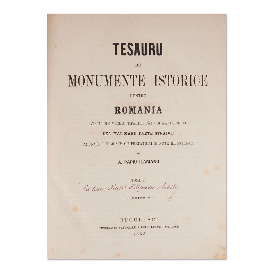 A. Papiu Ilarian, Tezaurul de monumente istorice pentru