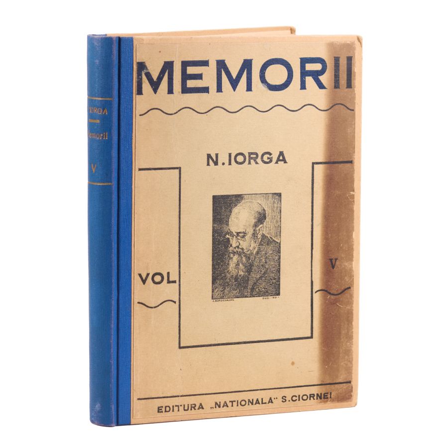 N. Iorga, Memorii, 7 volume, 1931 - 1939, cu dedicație pen